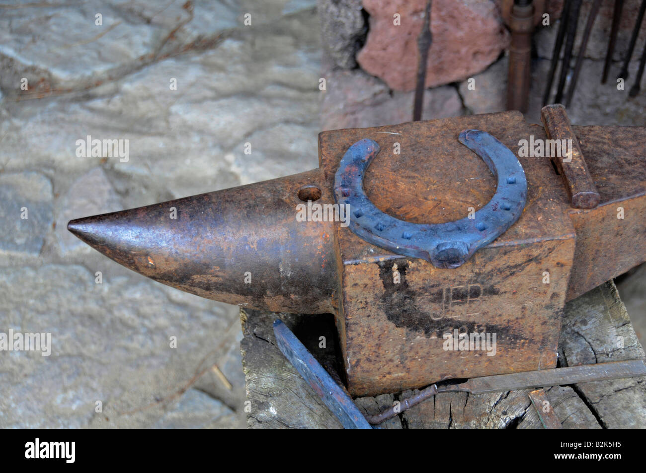 blacksmith's anvil, Sardinia Italy Stock Photo - Alamy