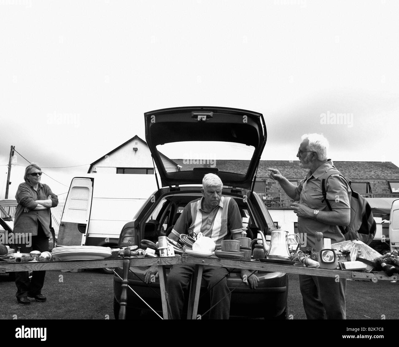 Car boot sale Black and White Stock Photos & Images - Alamy