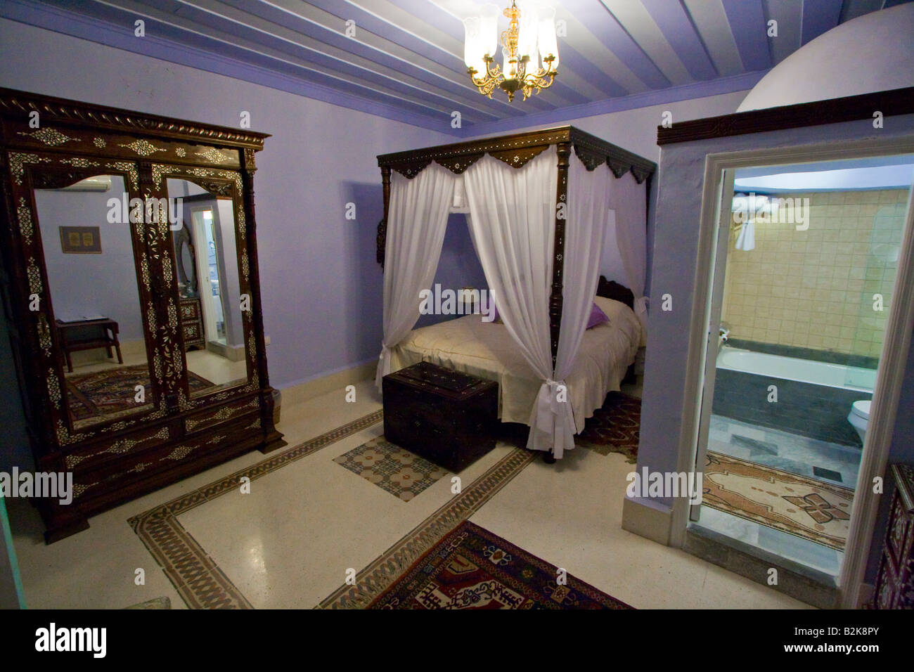 A Guest Bedroom Inside the Old Vine Hotel in the Old City in Damascus ...