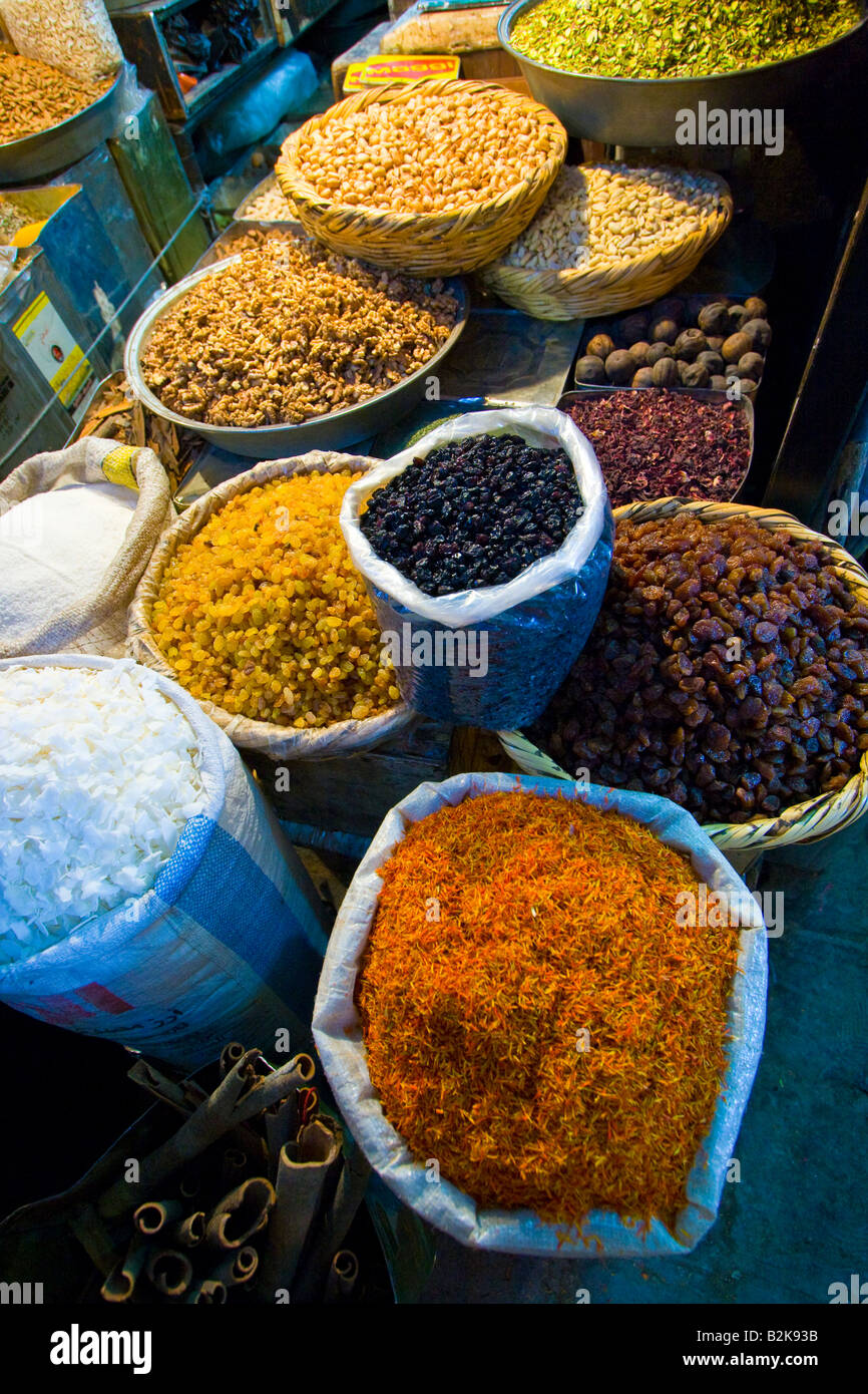 Dried Fruit and Nut Shop in the Souk in the Old City in Damascus Syria ...