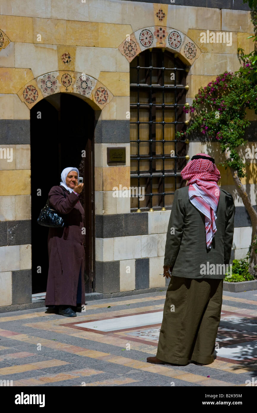 Taking a Digital Cellphone Picture at Azem Palace in the Old City in ...