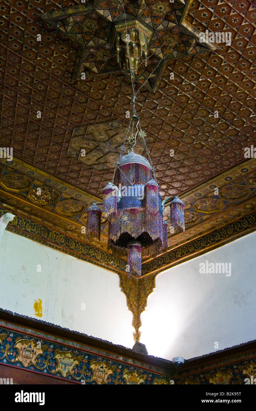 Ornate Wooden Ceiling at Azem Palace in the Old City in Damascus Syria ...