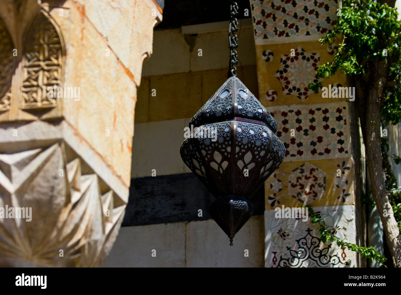 Lantern at Azem Palace in the Old City in Damascus Syria Stock Photo ...