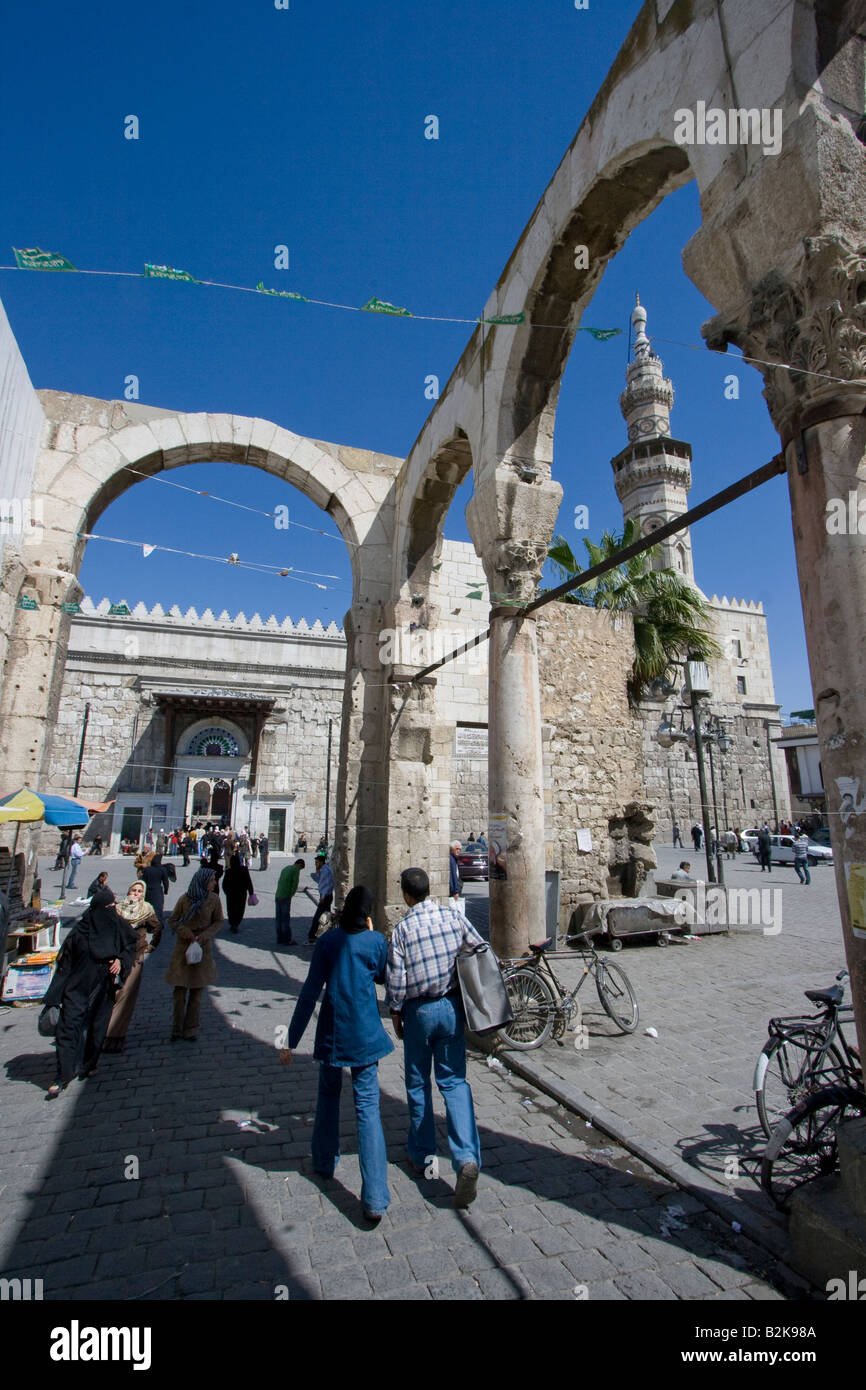 Western Gateway of the Roman Temple of Jupiter outside Umayyad Mosque ...
