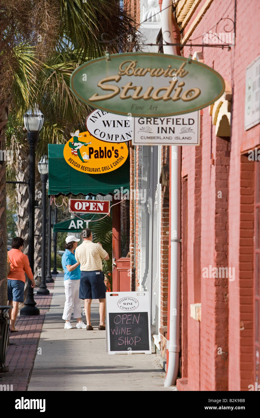 Shops, Fernandina Beach, Florida Stock Photo - Alamy
