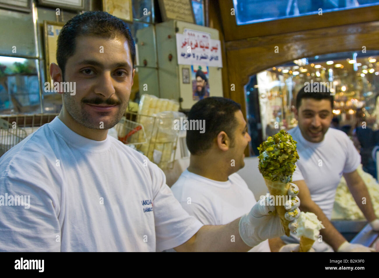 Bekdach Ice Cream Parlour in the Hamidiyya Souq in Damascus Syria Stock ...
