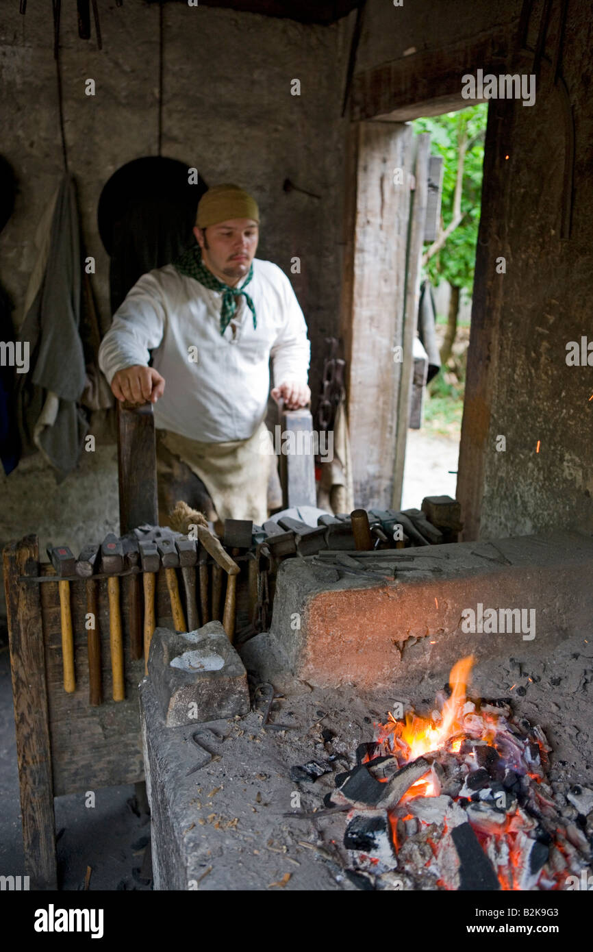 Blacksmith, Spanish Quarter Historic Village, St Augustine, Florida ...