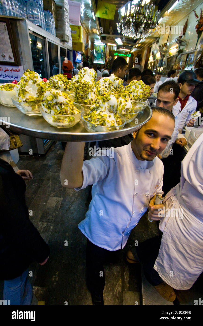 Bekdach Ice Cream Parlour in the Hamidiyya Souq in Damascus Syria Stock ...