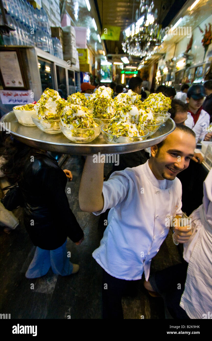 Bekdach Ice Cream Parlour in the Hamidiyya Souq in Damascus Syria Stock ...