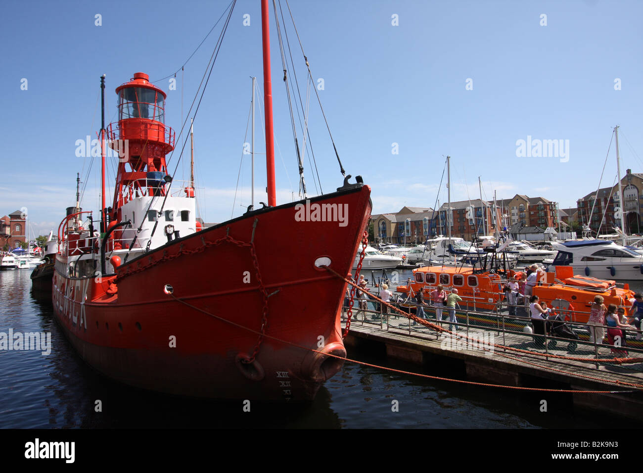 Helwick Lightship Swansea Marina West Glamorgan Stock Photo - Alamy