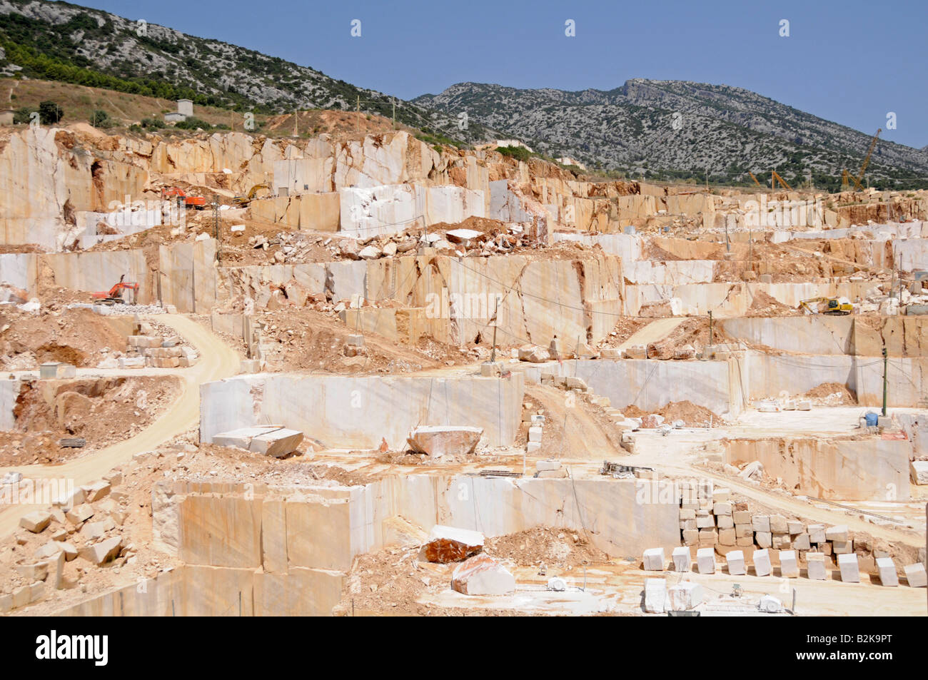Marble quarry Sardinia Italy Stock Photo - Alamy