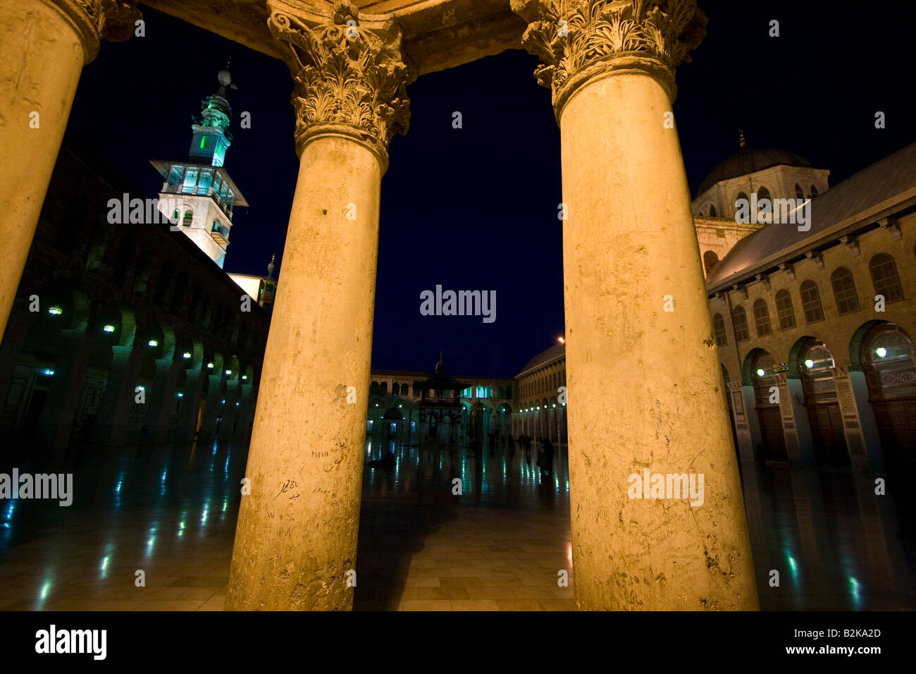 Night at Umayyad Mosque in Damascus Syria Stock Photo - Alamy