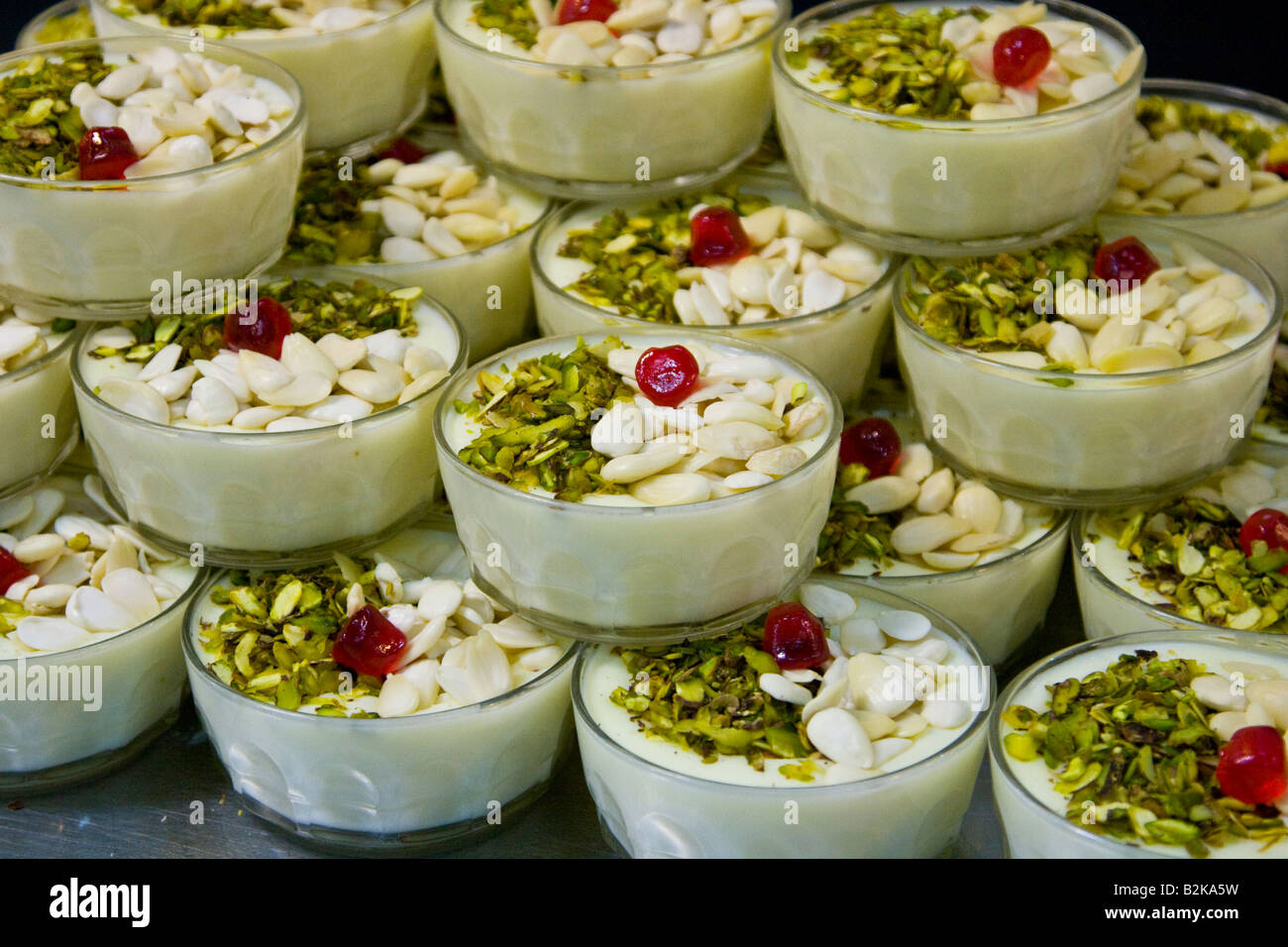 Bowls of Ice Cream inside Bekdach Ice Cream Parlour in the Old City in ...