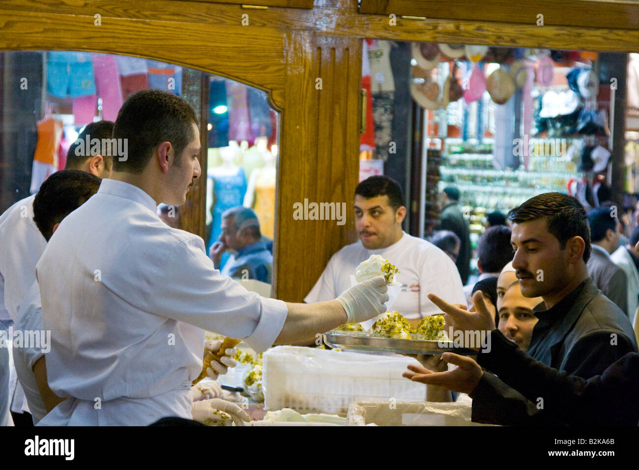 Bekdach Ice Cream Parlour in the Old City in Damascus Syria Stock Photo ...