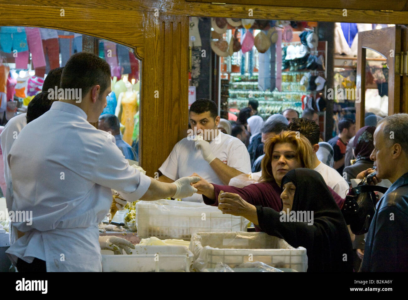 Bekdach Ice Cream Parlour in the Old City in Damascus Syria Stock Photo ...