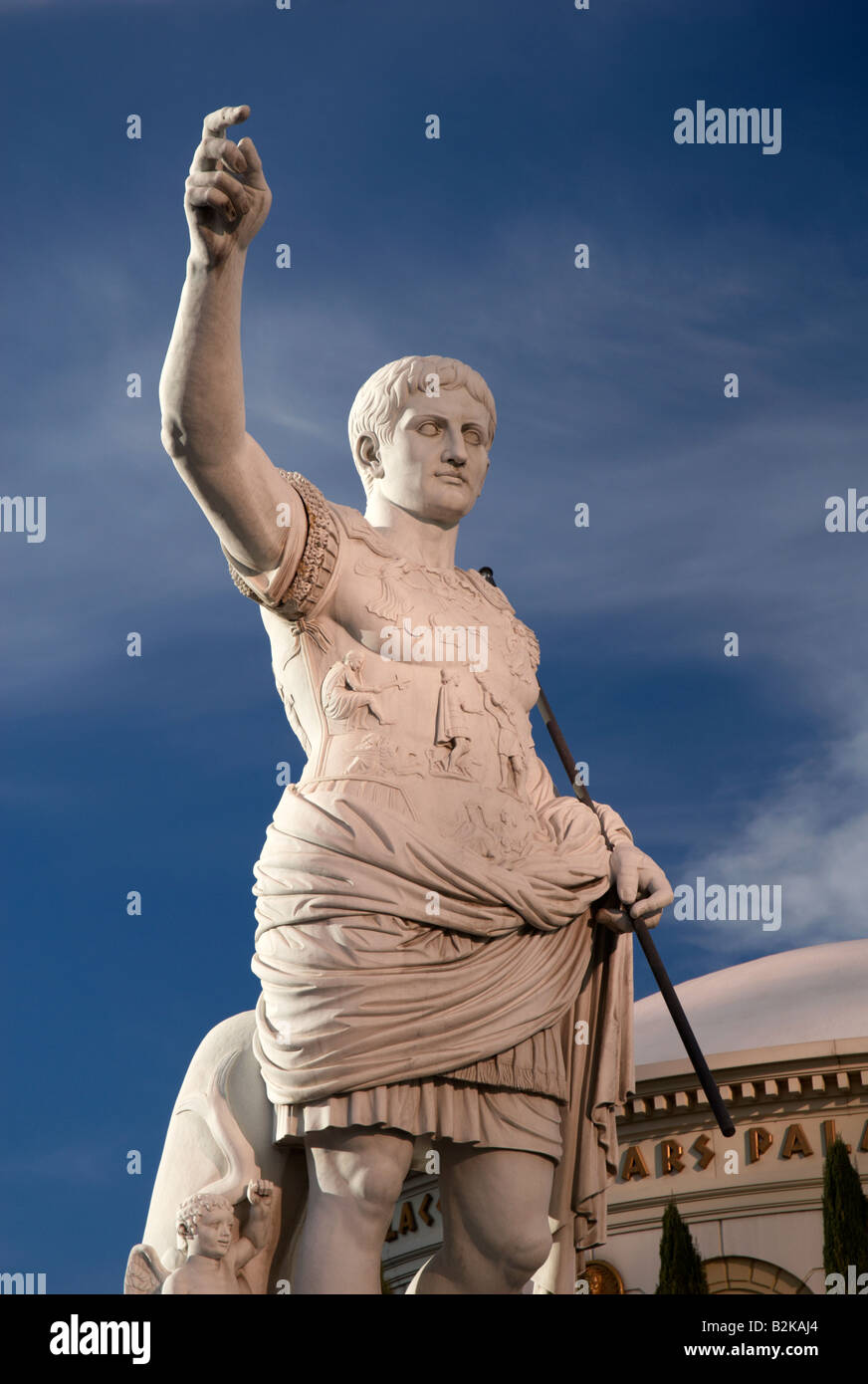 A marble statue of Julius Caesar outside the Caesars Palace hotel in ...