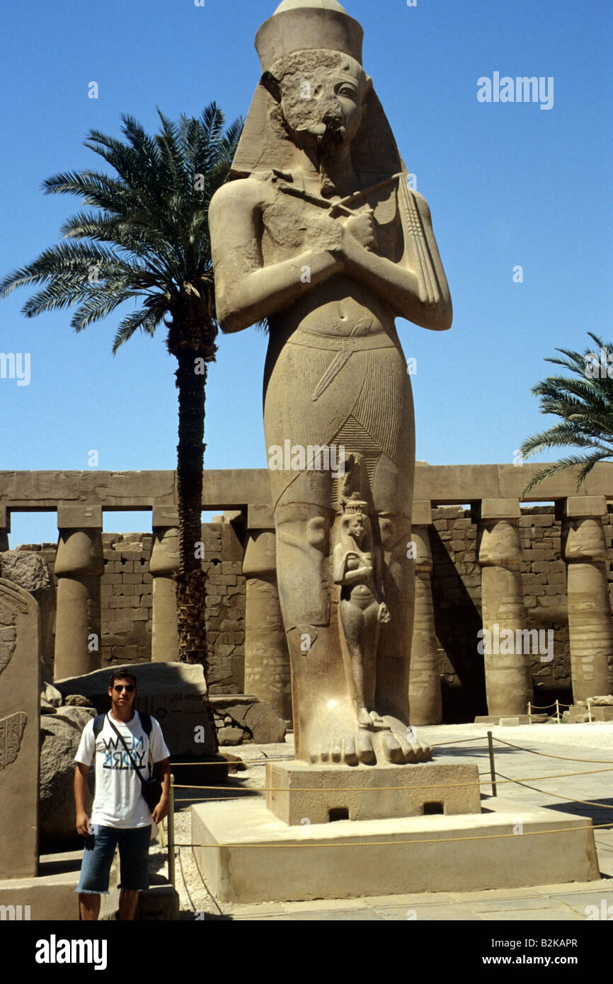 traveler poses near an old ruins in Luxor,Egypt Stock Photo - Alamy