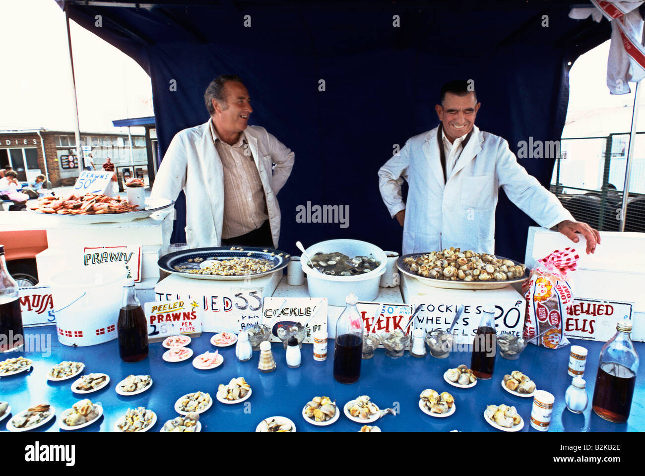 shell fish stall ramsgate Stock Photo - Alamy