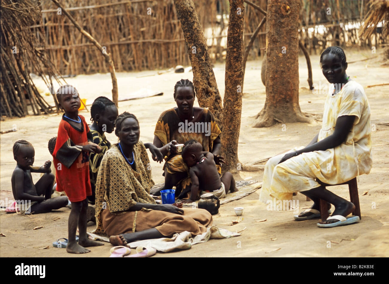 A visit to a local village in the Gambela region of West Ethiopia Stock ...