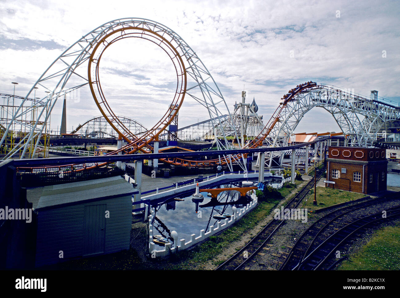 rollercoaster on blackpool pleasure beach Stock Photo - Alamy
