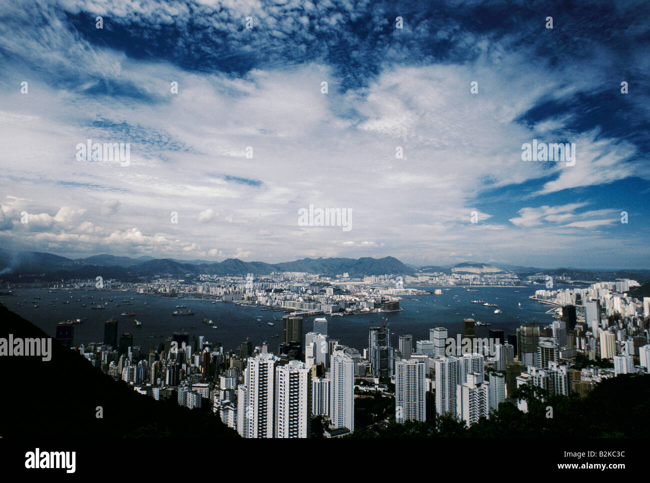 view of harbour hong kong Stock Photo - Alamy