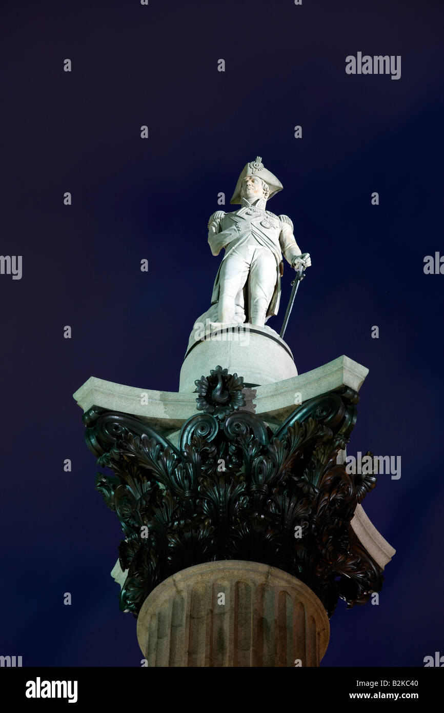 NELSON STATUE LORD NELSON COLUMN TRAFALGAR SQUARE LONDON ENGLAND UK ...