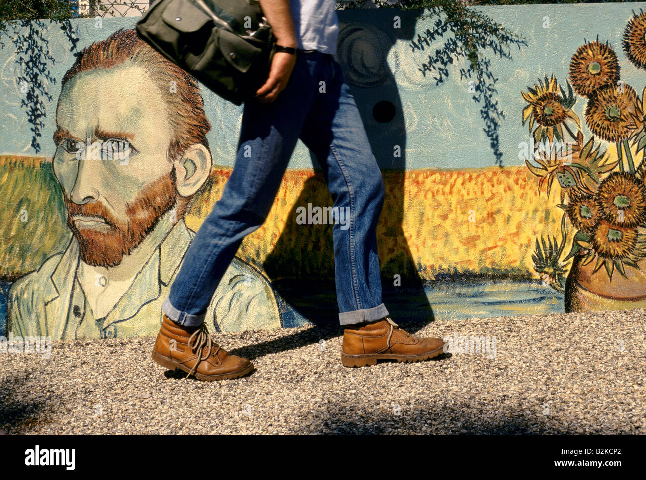 VAN GOGH MURAL DEPICTING WELL KNOWN PAINTINGS BY THE ARTIST COMBINED AS ...