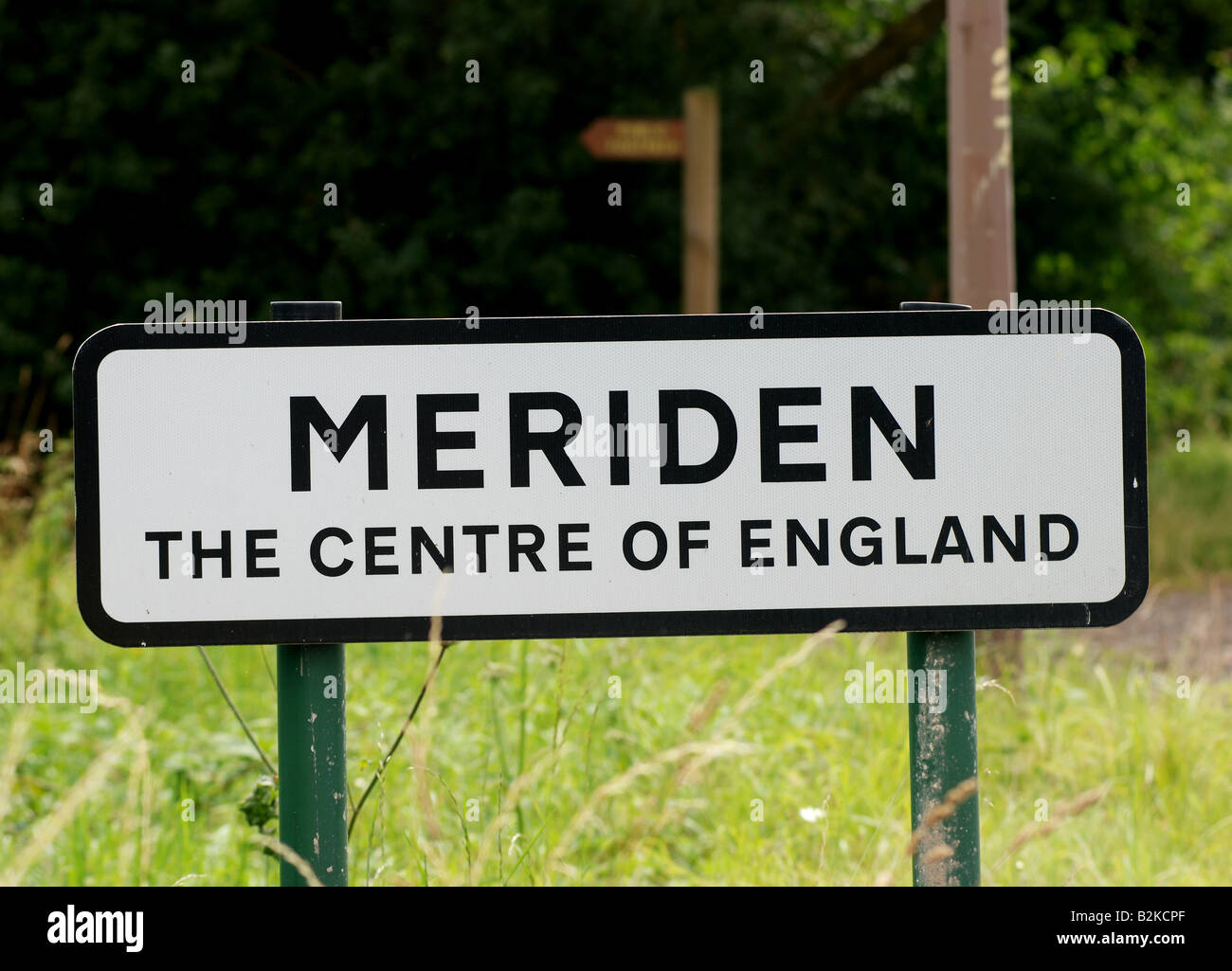Meriden The Centre of England sign, West Midlands, England, UK Stock ...