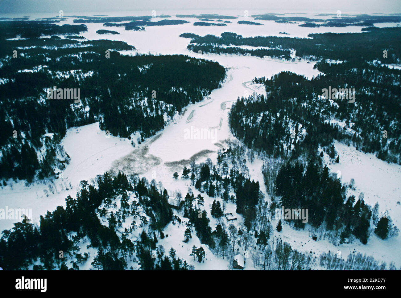 aerial view of forest finland Stock Photo - Alamy