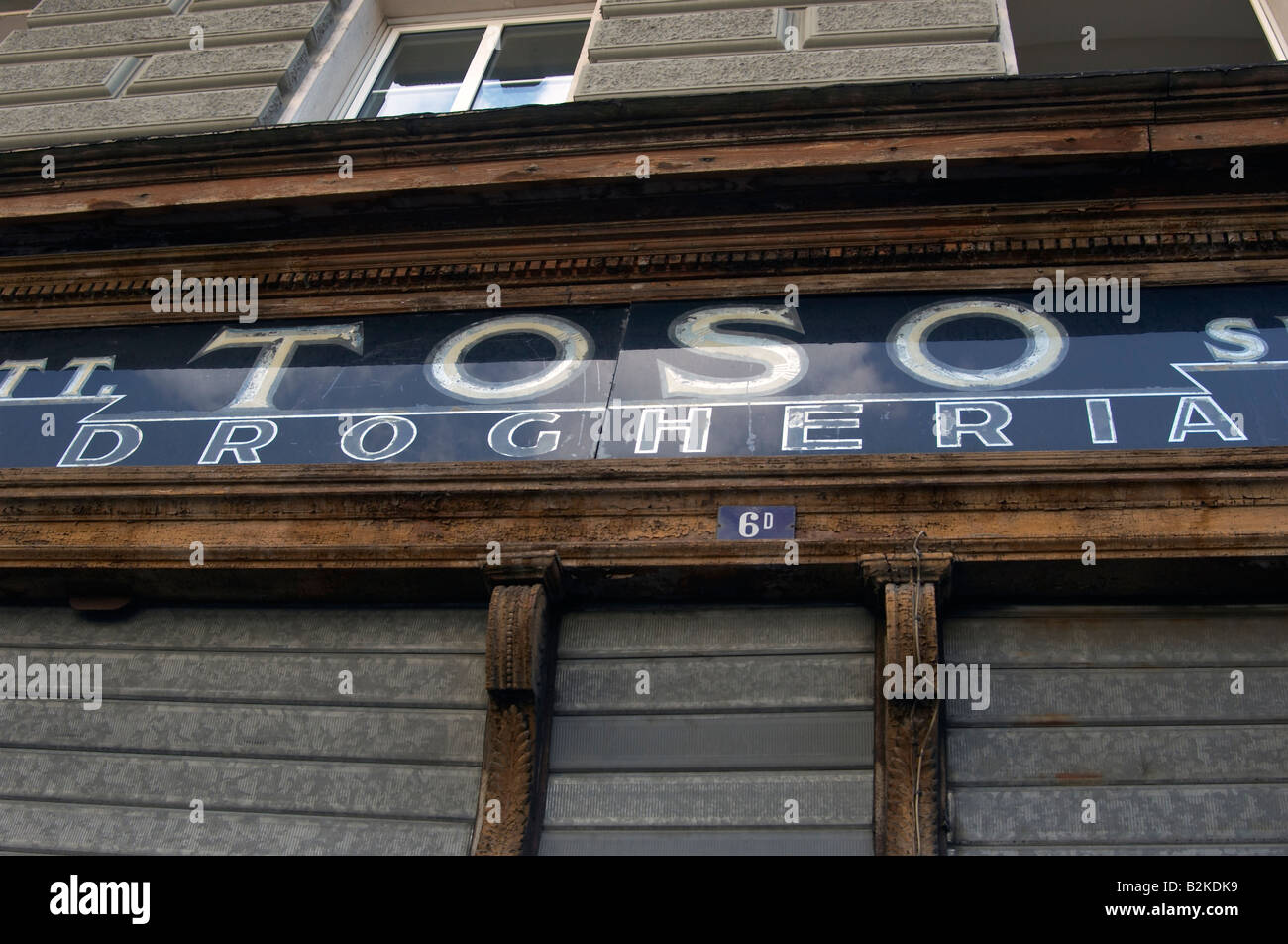 Shop sign building detail Trieste Friuli Venezia Gulia Italy Europe ...