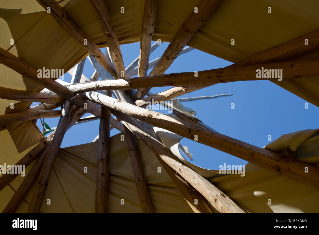 The top of a indian Tipi tent Stock Photo - Alamy