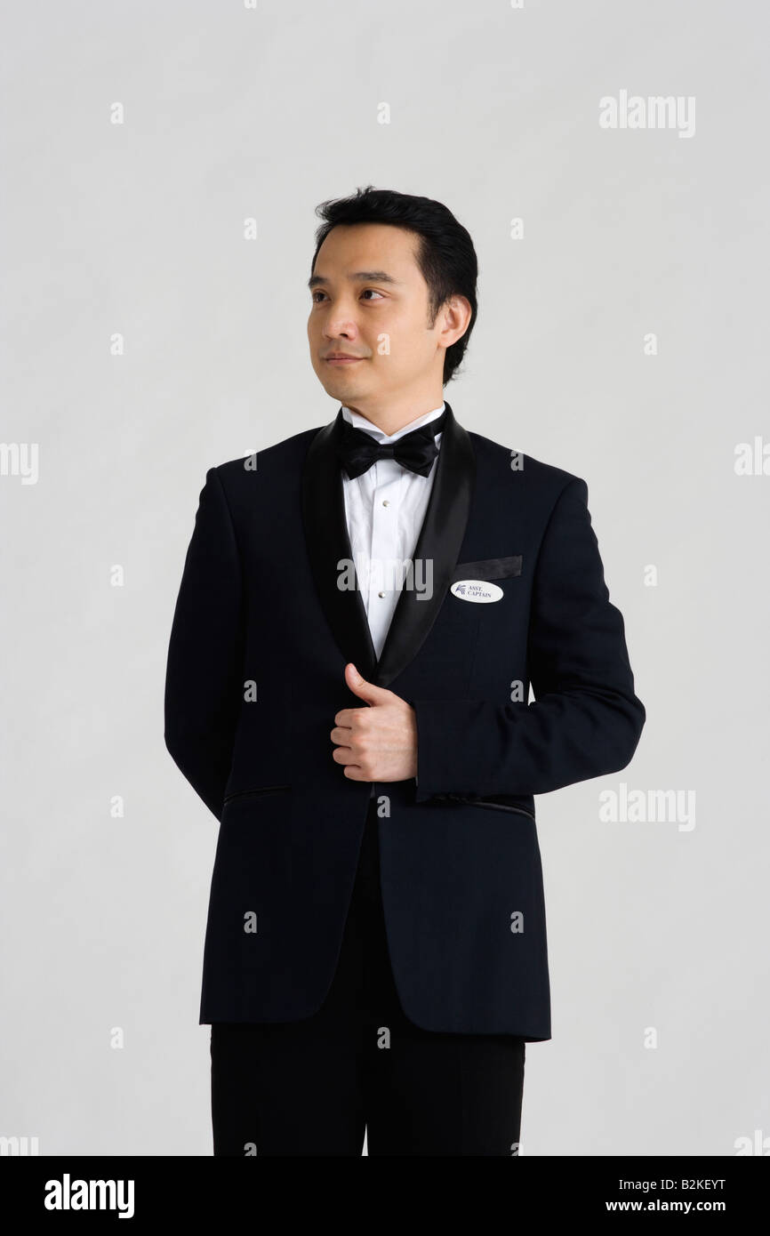 Close-up of a waiter standing Stock Photo - Alamy