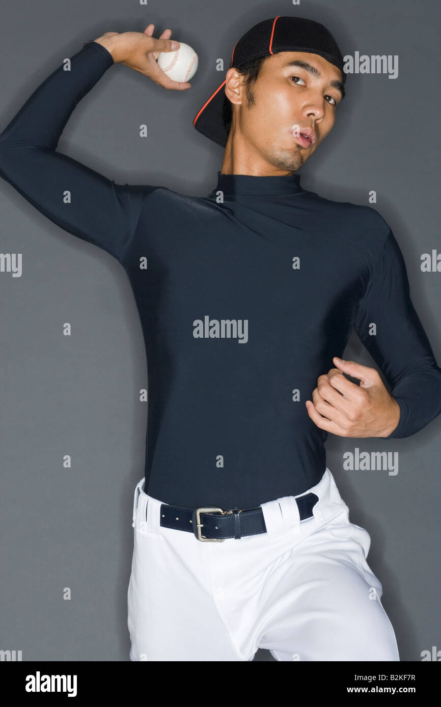 Asian pitcher throwing a baseball hi-res stock photography and images ...