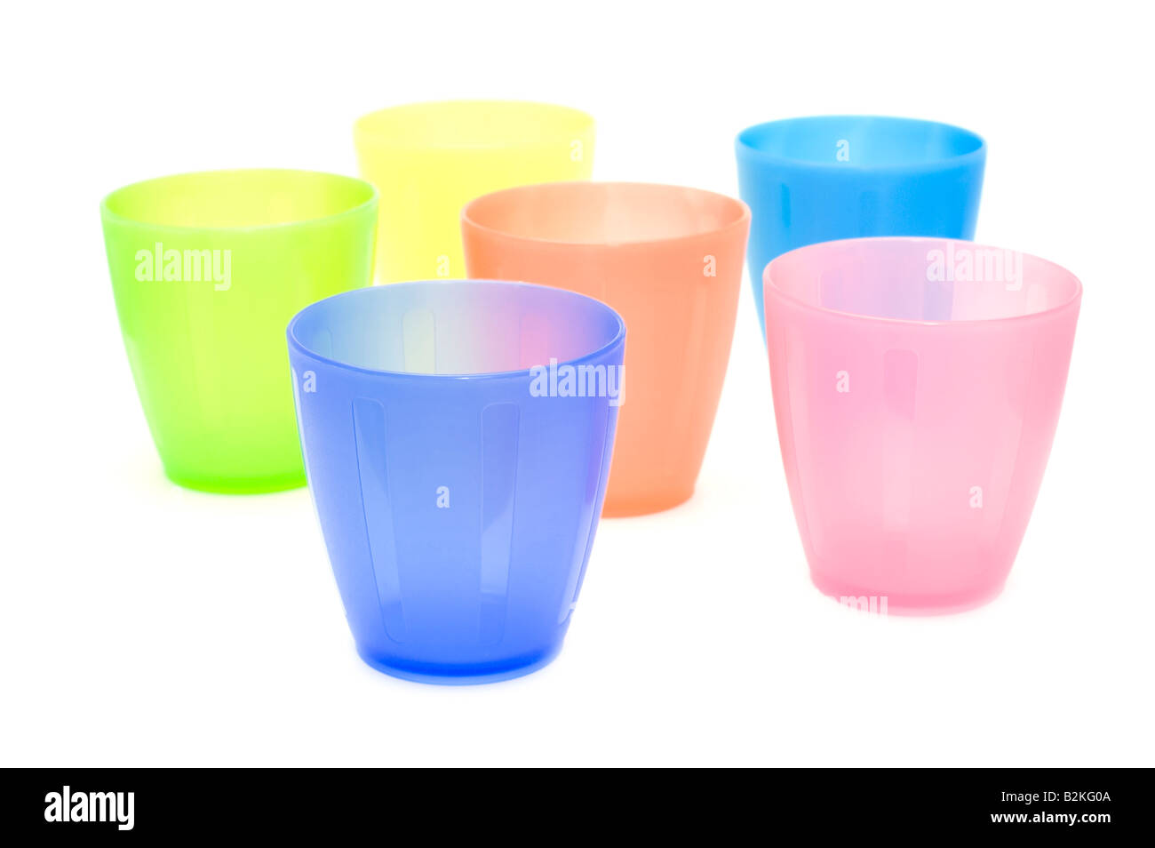 object on white kitchen utensil plastic cups Stock Photo - Alamy