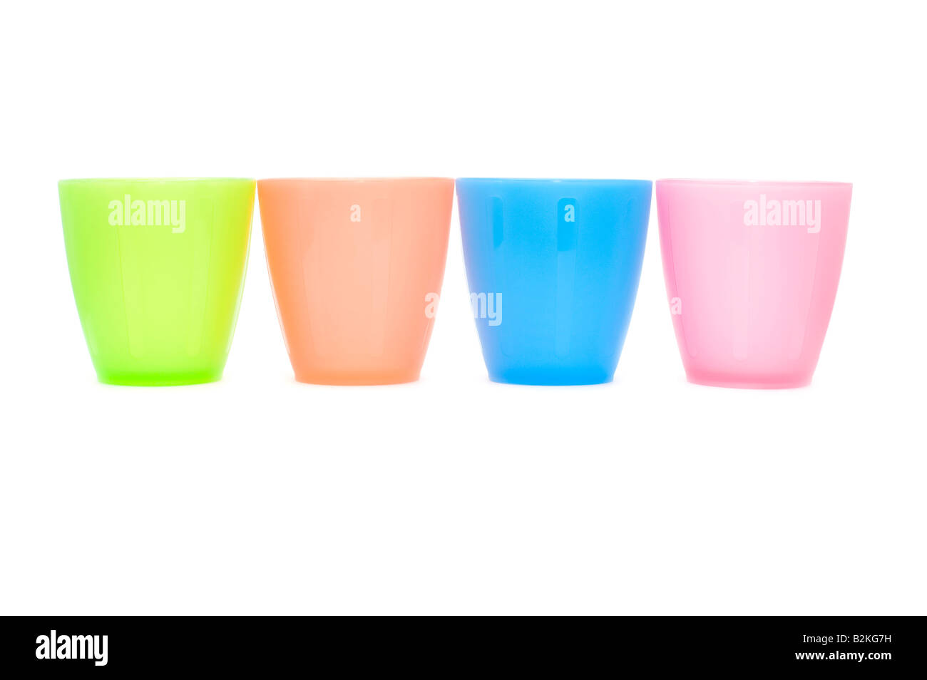 object on white kitchen utensil plastic cups Stock Photo - Alamy