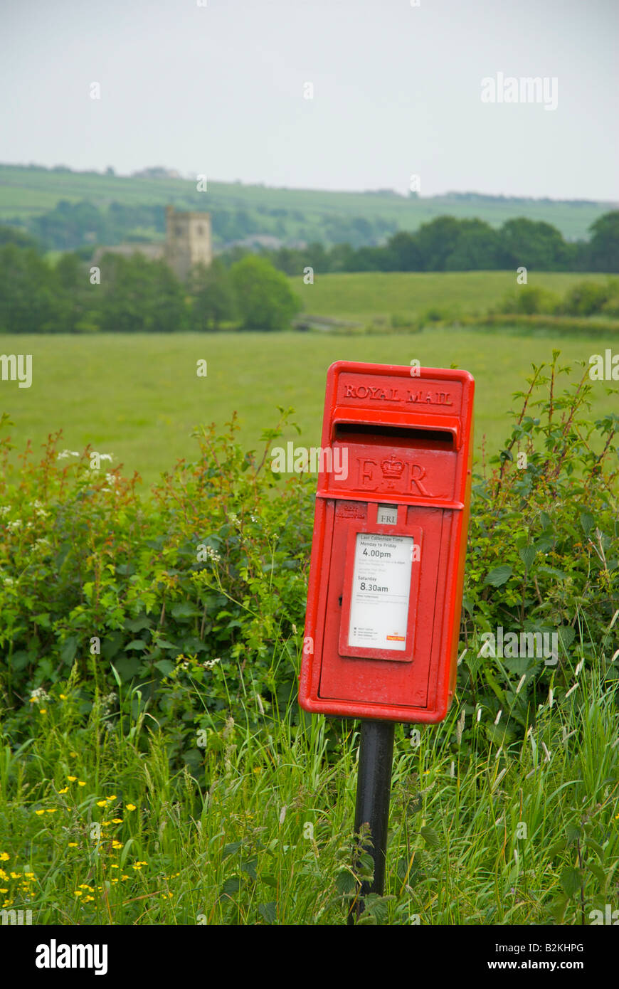 Post box in the countryside, near Quernmore, Lancashire, England UK ...