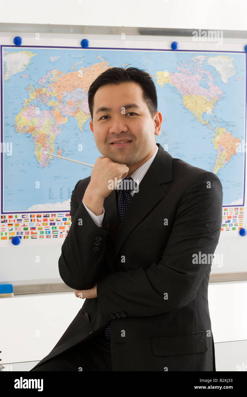 Portrait of a professor smiling Stock Photo - Alamy