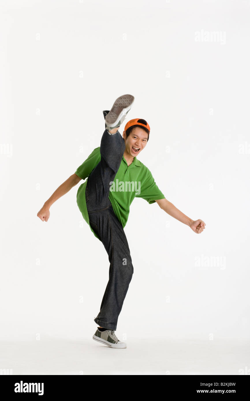 Man kicking camera hi-res stock photography and images - Alamy