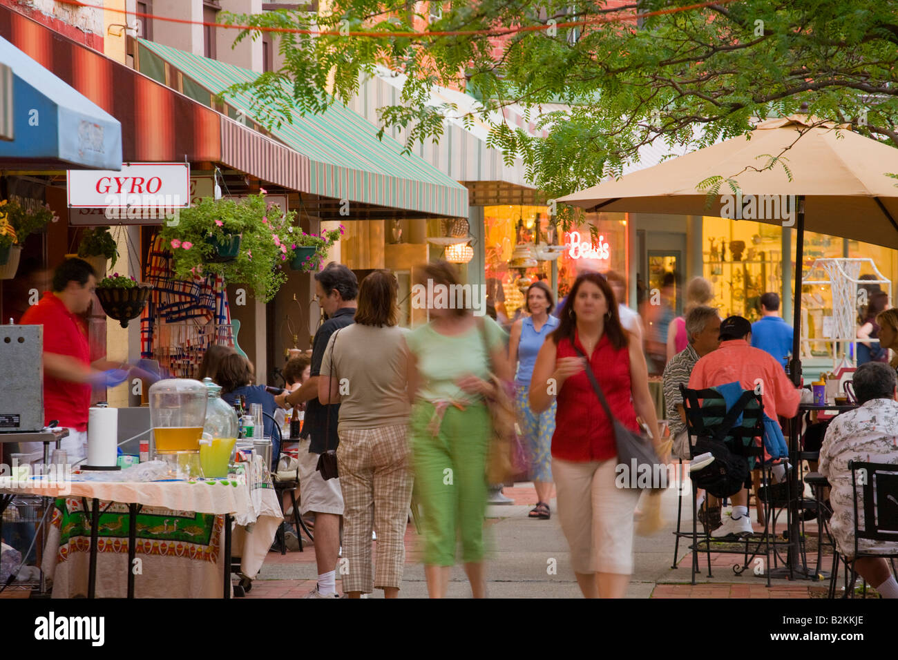Crowds throng Antique Row during Troy Night Out Troy New York State ...