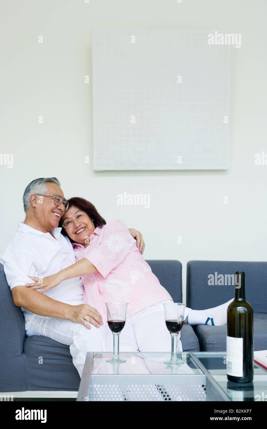 Senior couple romancing Stock Photo - Alamy