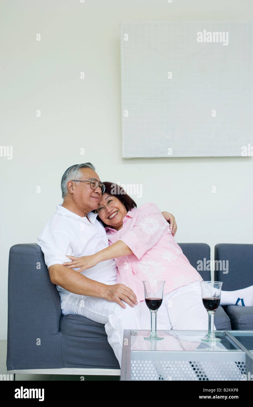 Senior couple romancing Stock Photo - Alamy