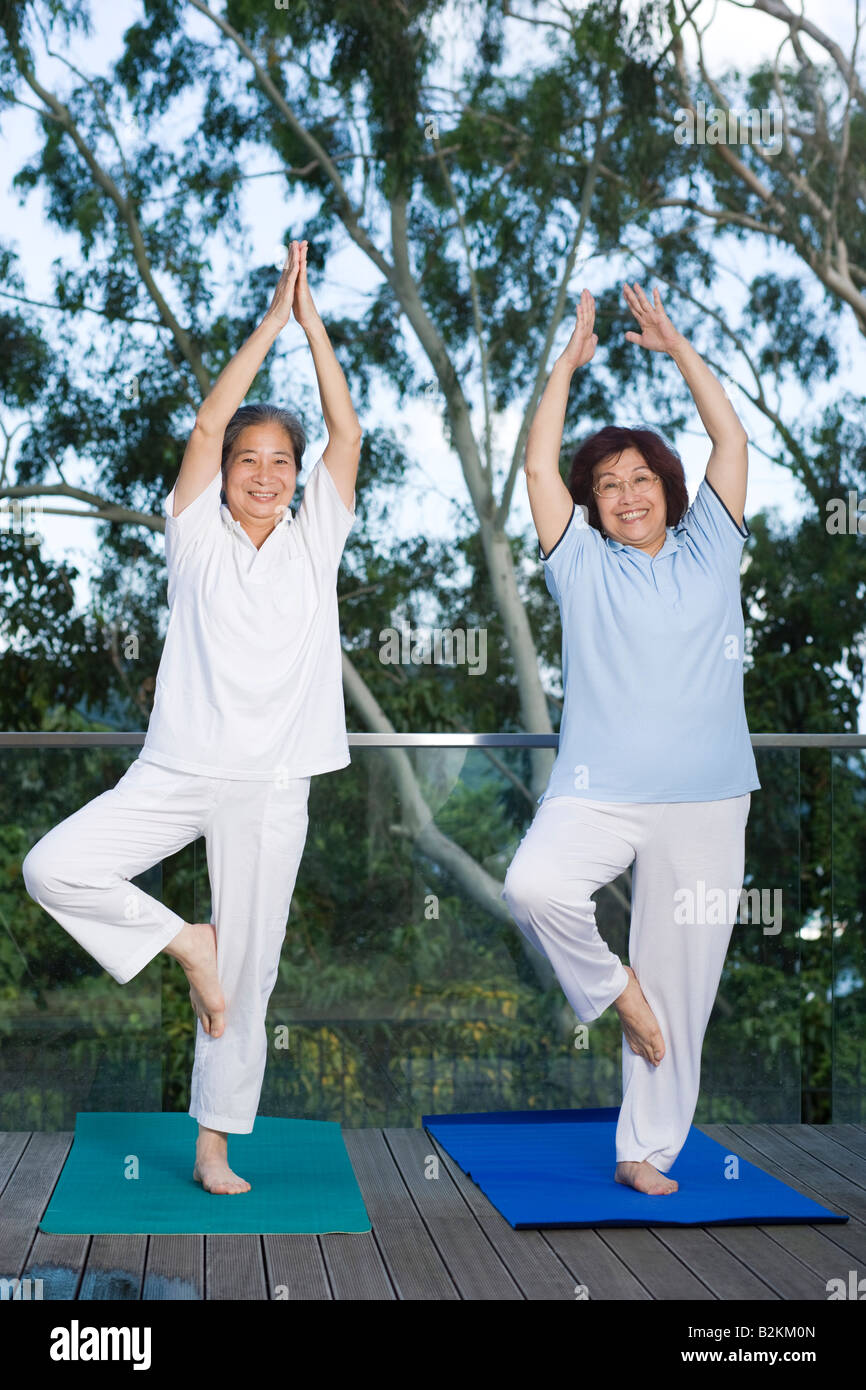 Adults practicing chinese exercise hi-res stock photography and images ...