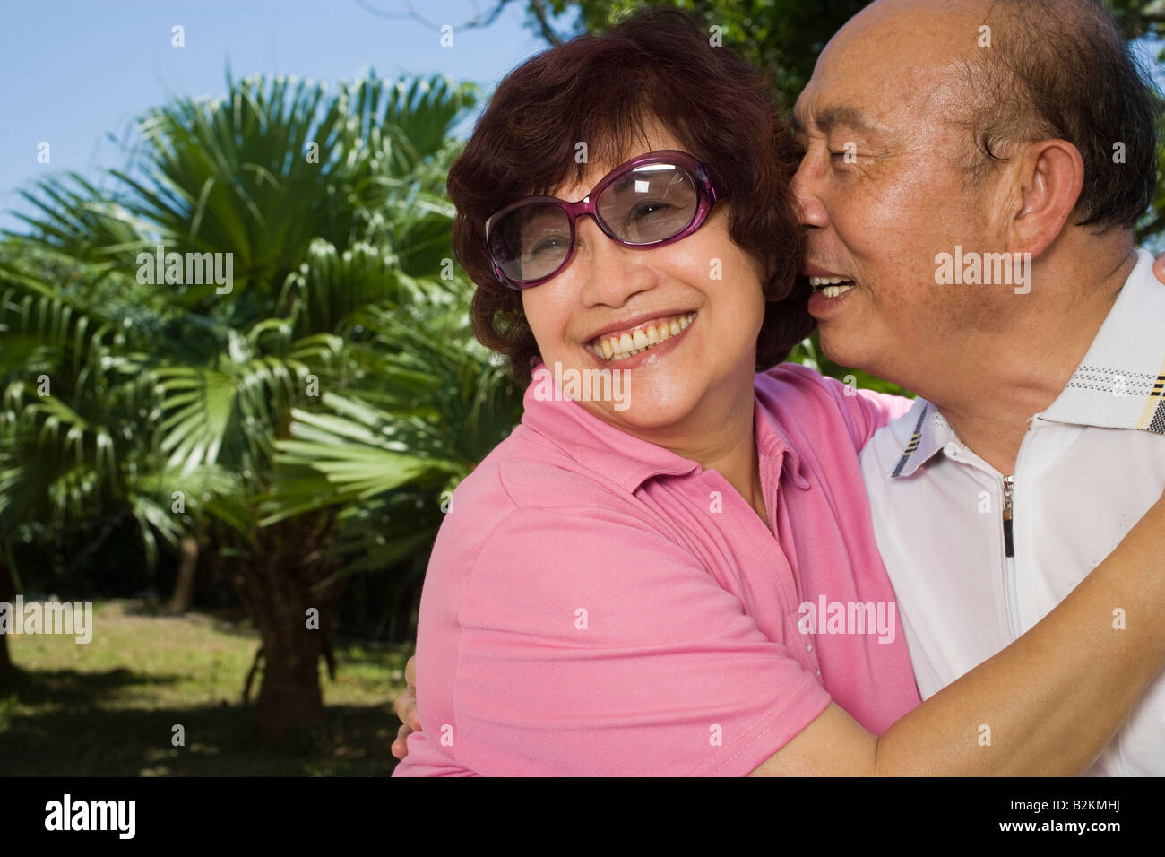 Close-up of a couple romancing Stock Photo - Alamy