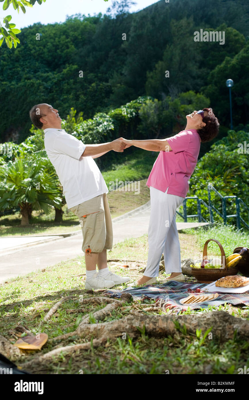 Side profile of a young couple dancing hi-res stock photography and ...
