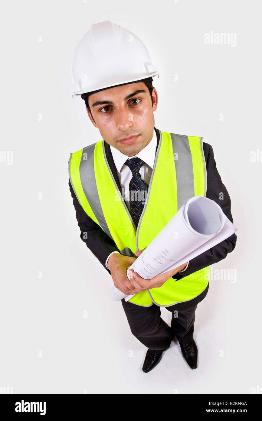 Man white hard hat hi-res stock photography and images - Alamy