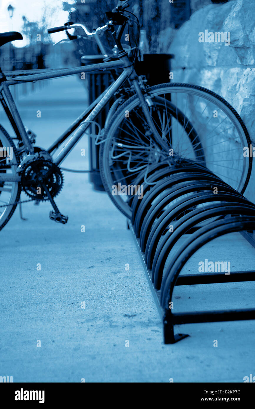 Down town bike rack hi-res stock photography and images - Alamy