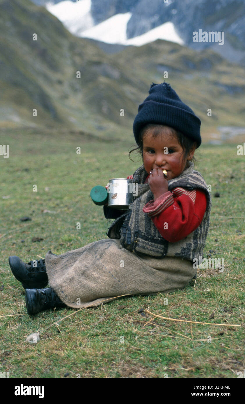cute Inca boy in in Cordillera region of Peru Stock Photo - Alamy