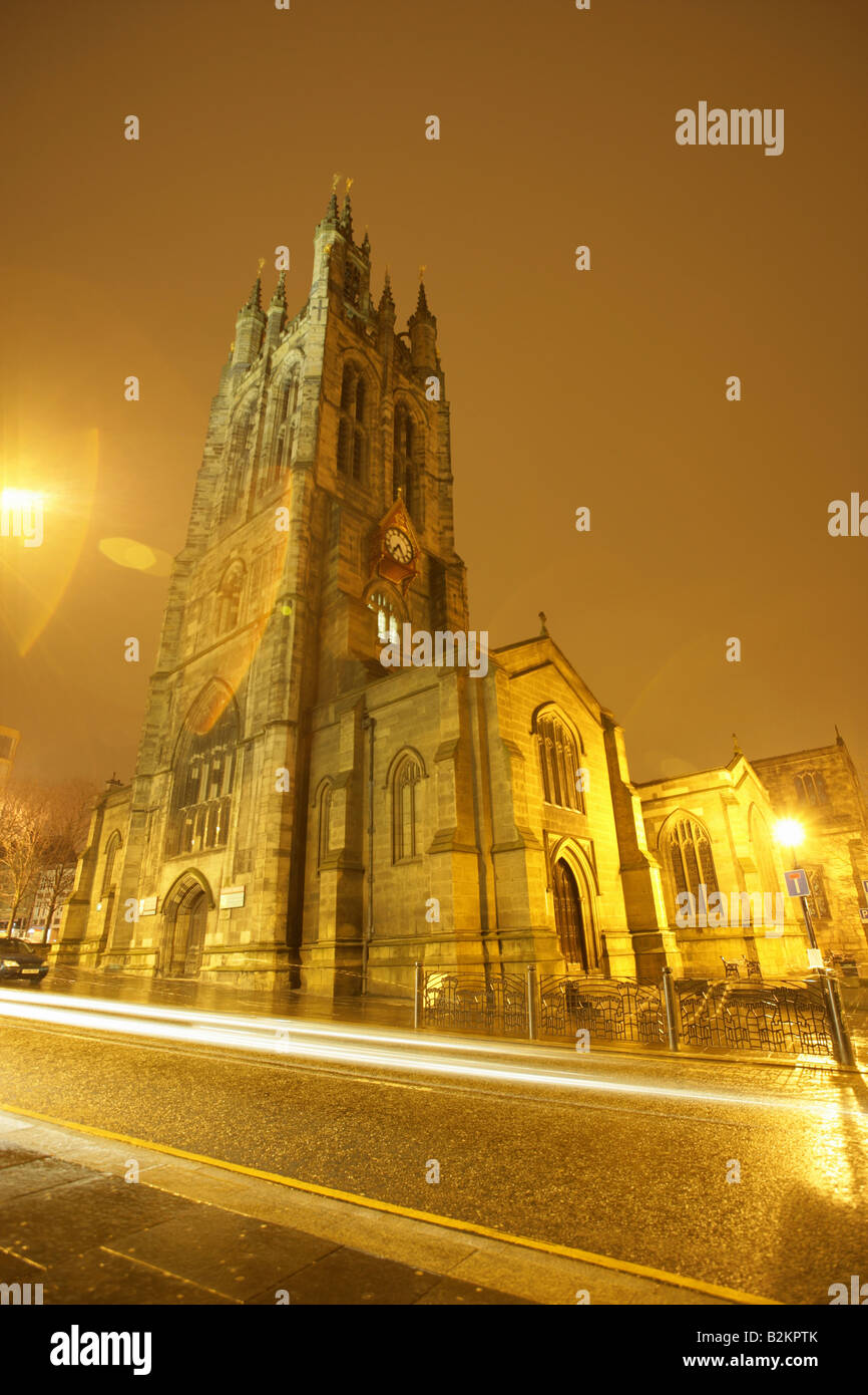 City of Newcastle, England. Night view of England’s most northerly ...