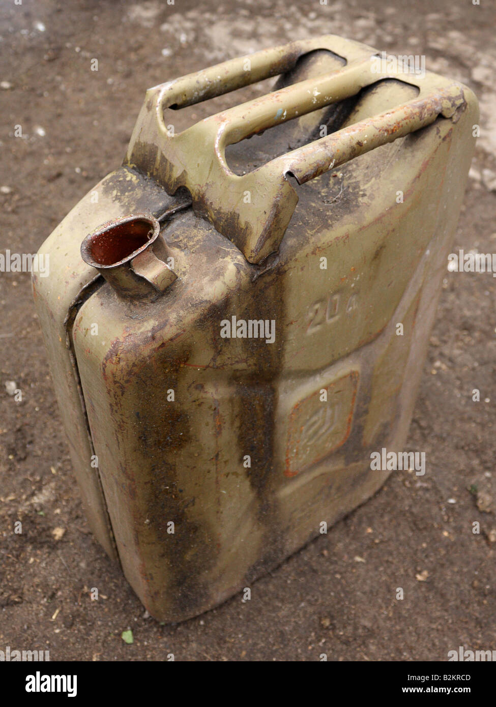 Old empty jerrican Stock Photo - Alamy