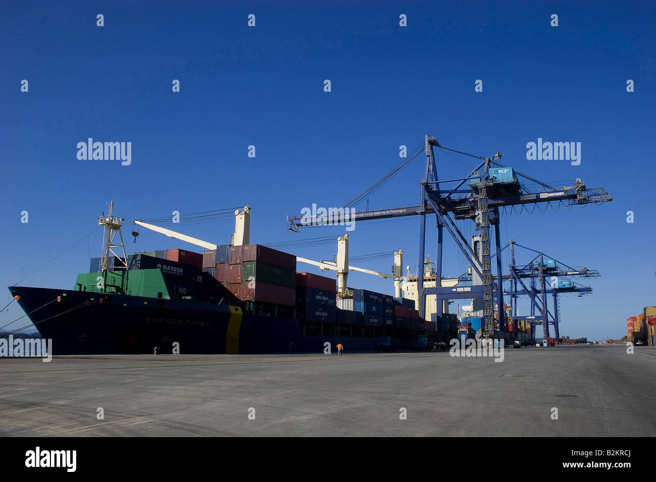 View of Paranagua harbour Stock Photo - Alamy